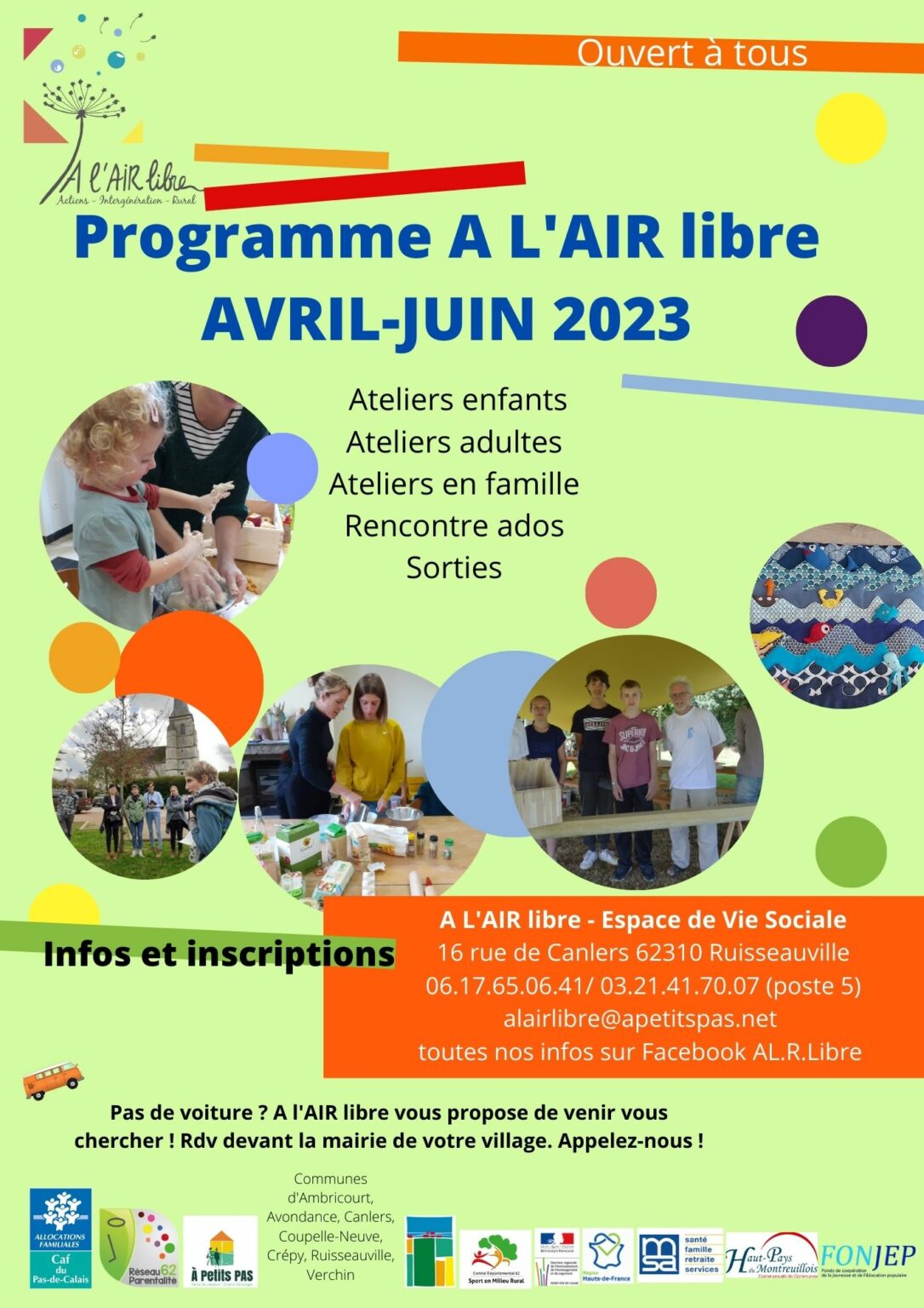 Programme avril-juin 2023 - À Petits PAS - Terre de création • Graine d'écologie - 62310 ...